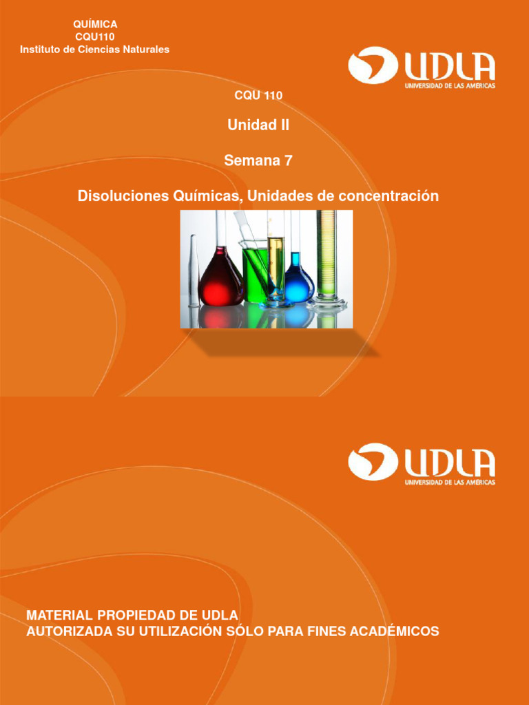 7 Disoluciones y Unidades de Concentracion | PDF | Concentración | Solubilidad