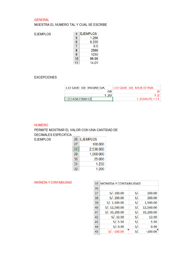 Formatos de Celdas en Excel: Guía Completa | PDF