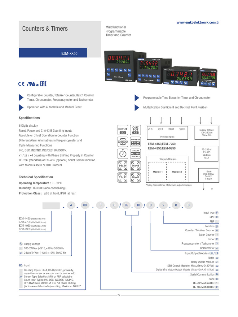 EMKO EZM-XX50 Datasheet | PDF | Bipolar Junction Transistor | Timer