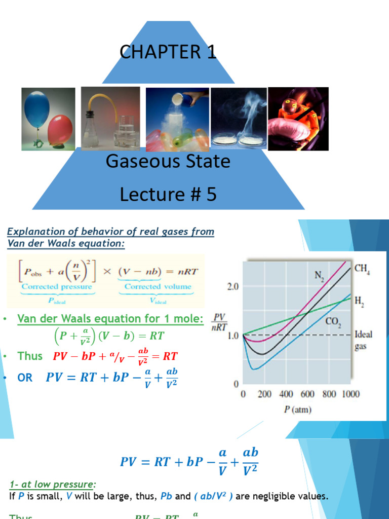 Chem101 5 | PDF | Gases | Statistical Mechanics