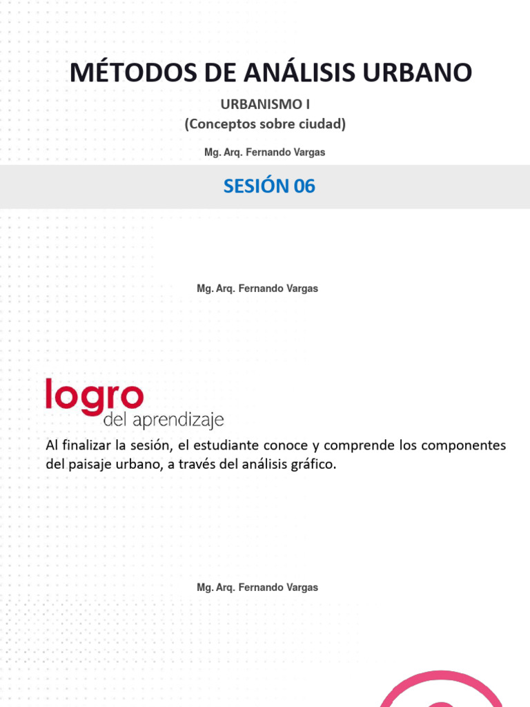 S06 - Métodos de Analisis Urbano | PDF | Paisaje | edificio