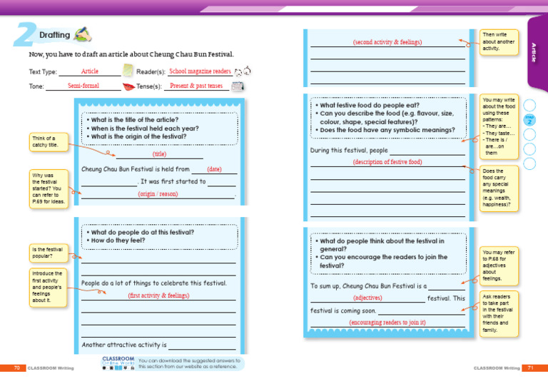 JoyfulW Book 1 Unit 5 Answers To Drafting | PDF | Linguistics | Languages