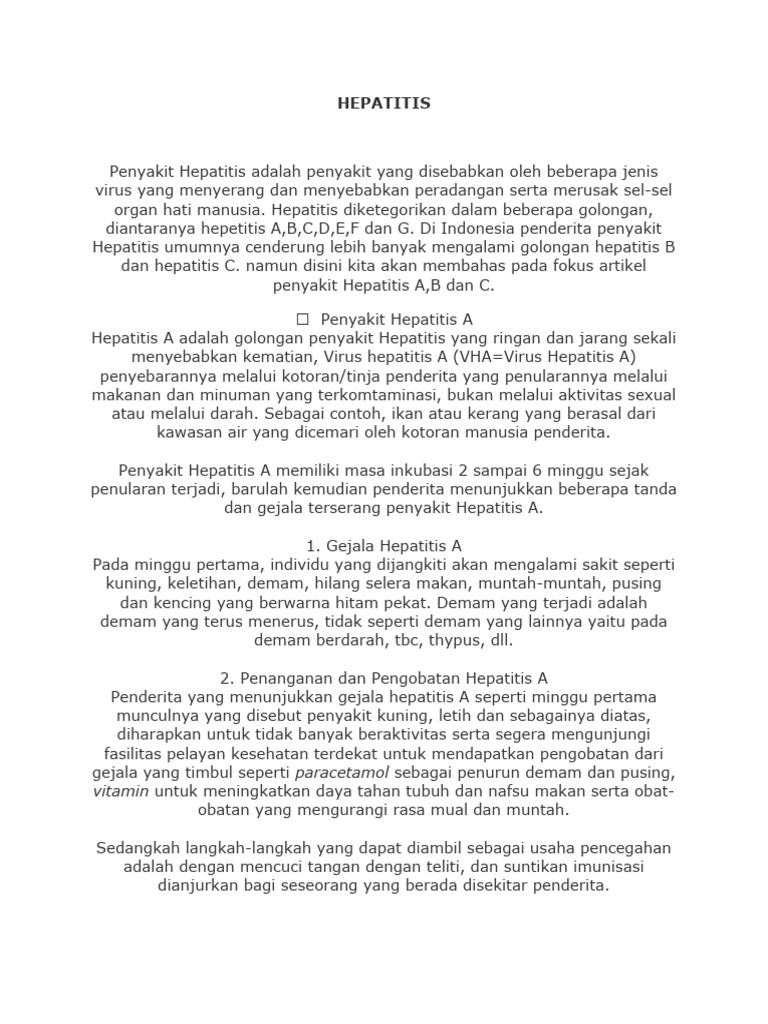 Hepatitis | PDF
