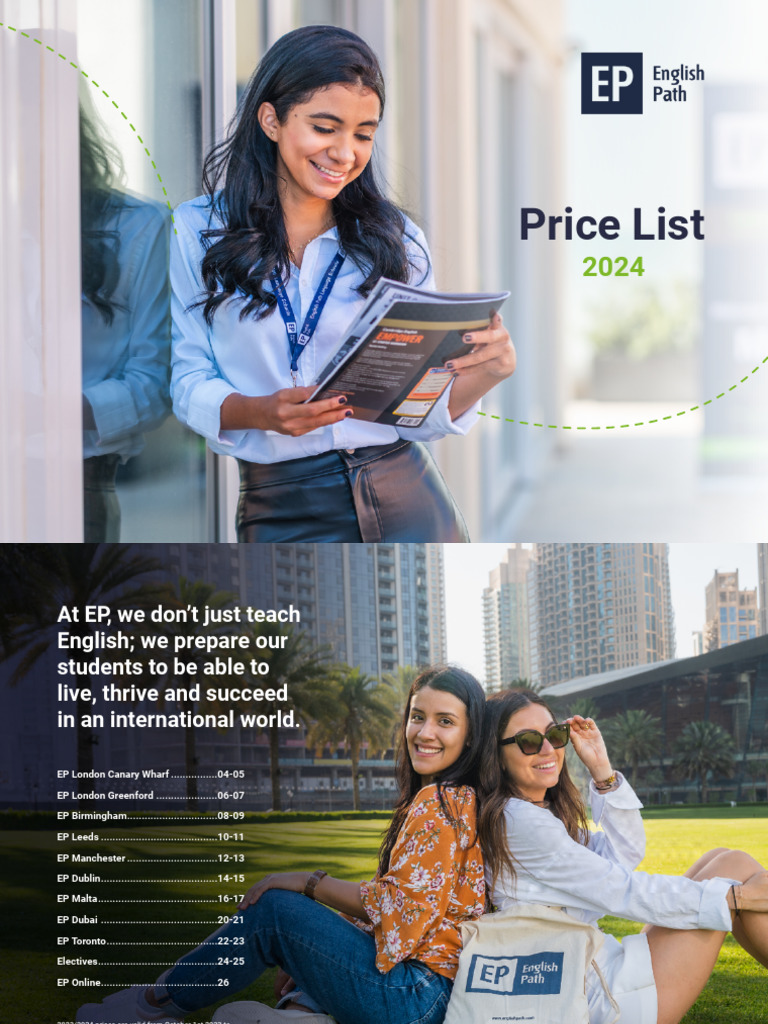 English Path Price List 2024 | PDF | Wire Transfer | Fee