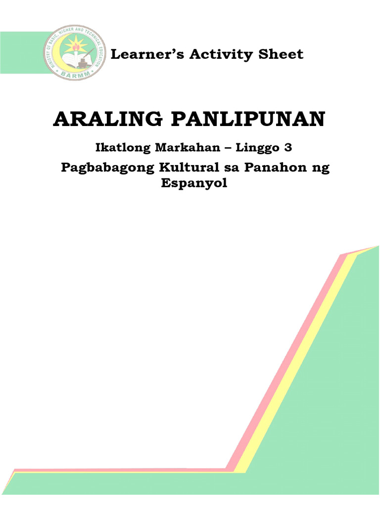 Araling Panlipunan: Learner's Activity Sheet | PDF
