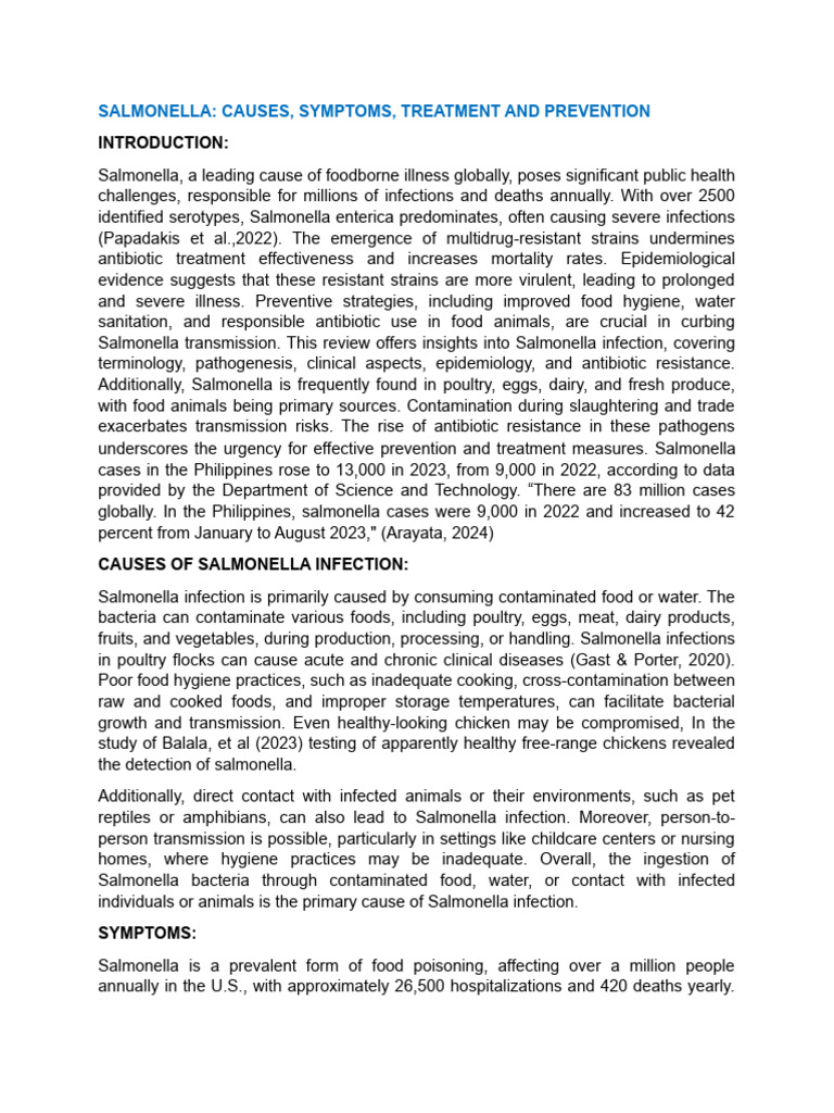 Salmonella 1 | PDF | Salmonella | Foodborne Illness