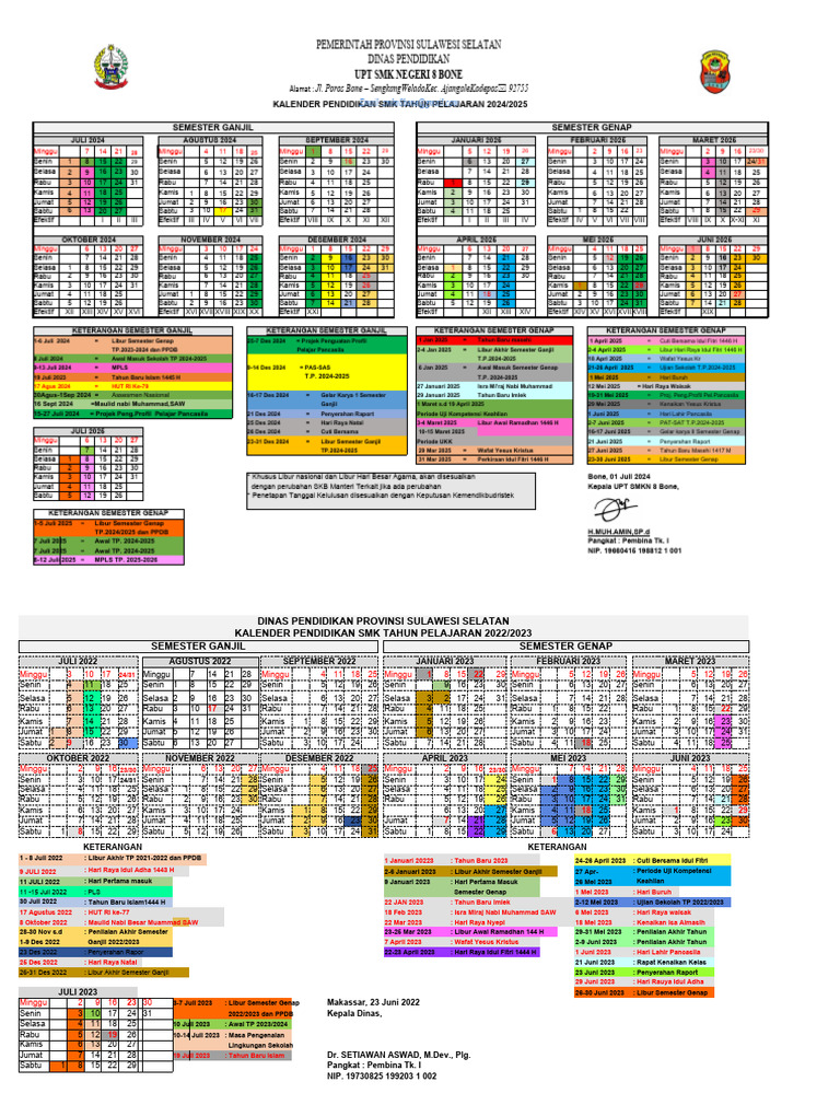 Kalender Pendidikan SMK T-P 2024-2025 | PDF