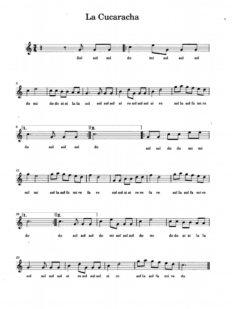 La Cucaracha | PDF