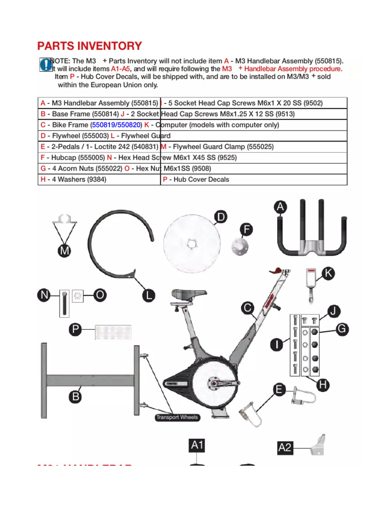 Manual de Usuario Keiser M3 (20 Páginas) | PDF | Vehicle Parts