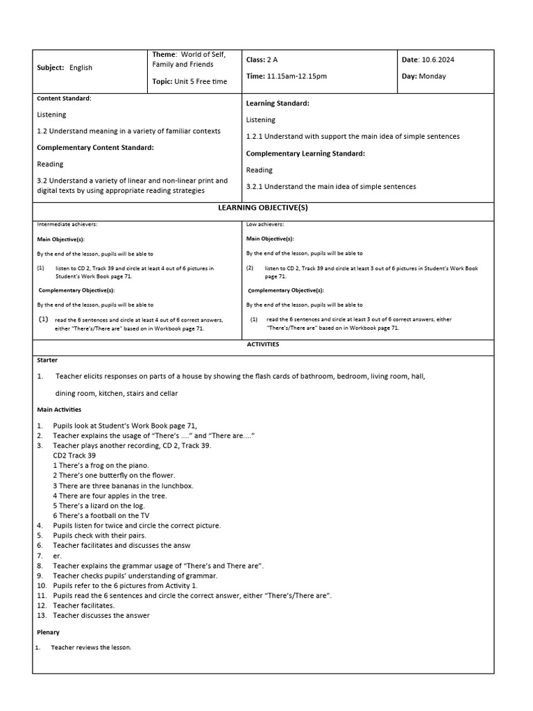 Learning Objective (S) | PDF | Learning | Human Communication