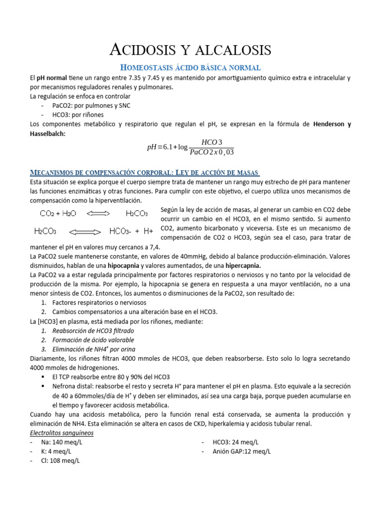 Acidosis y alcalosis | PDF