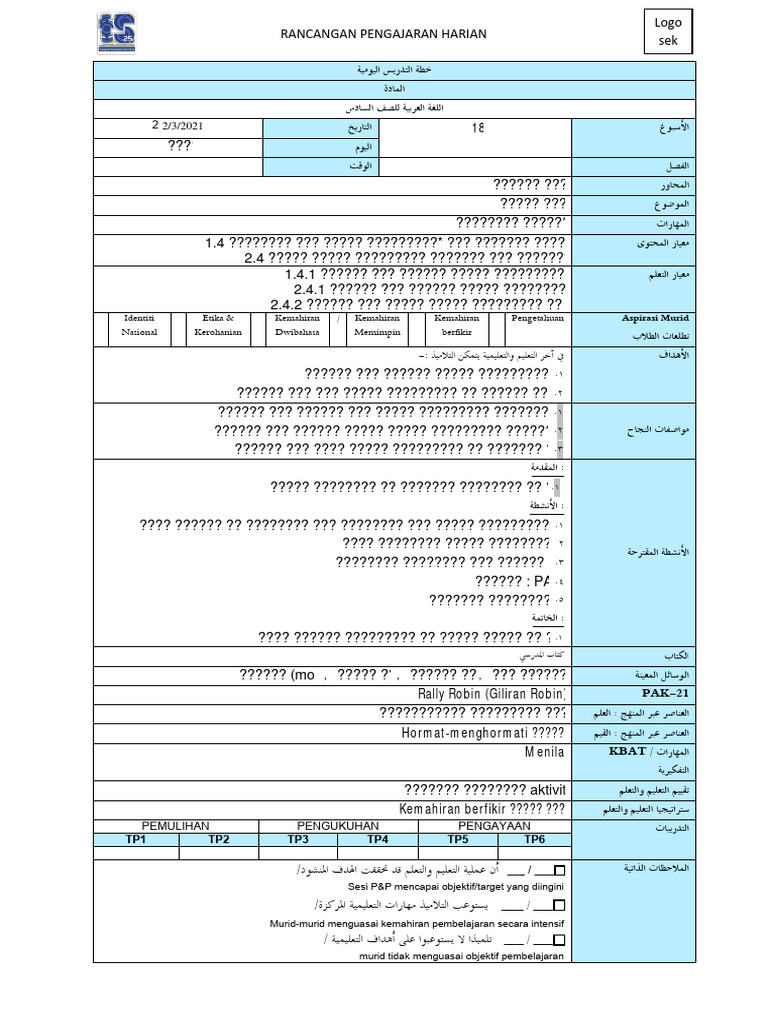 RPH Ba THN 6 - M18 | PDF