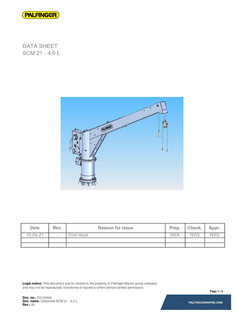 3.1. Datasheet SCM 21 - 4.0 L | PDF | Manufactured Goods