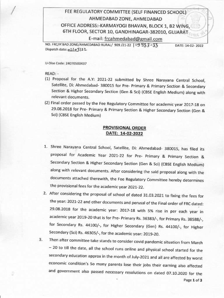 9 Fee Structure | PDF