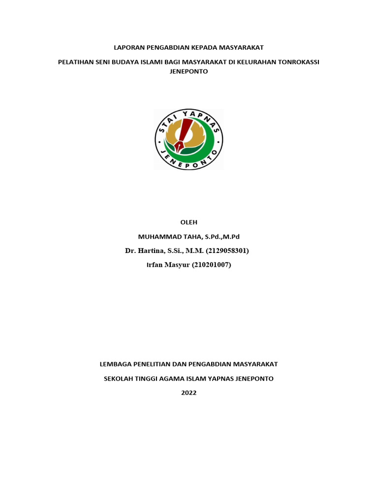 PKM SENI BUDAYA ISLAM - Docx2022 | PDF PKM SENI BUDAYA ISLAM - Docx2022 | PDF