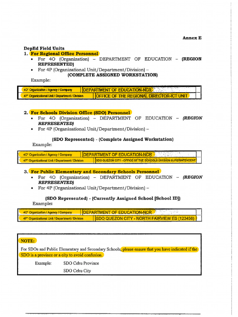 DepEd Memo Annex E Application Form Instruction | PDF