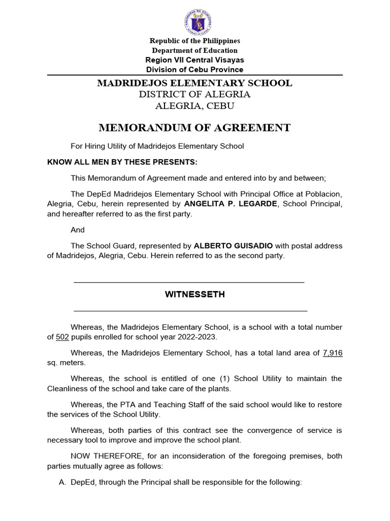 Moa - School Utility Madres | PDF