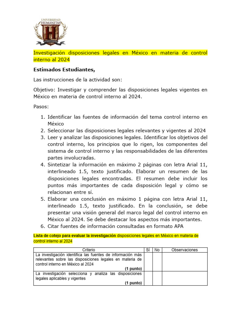 2 Investigacion Disposiciones Legales en Mexico en Materia de Control ...