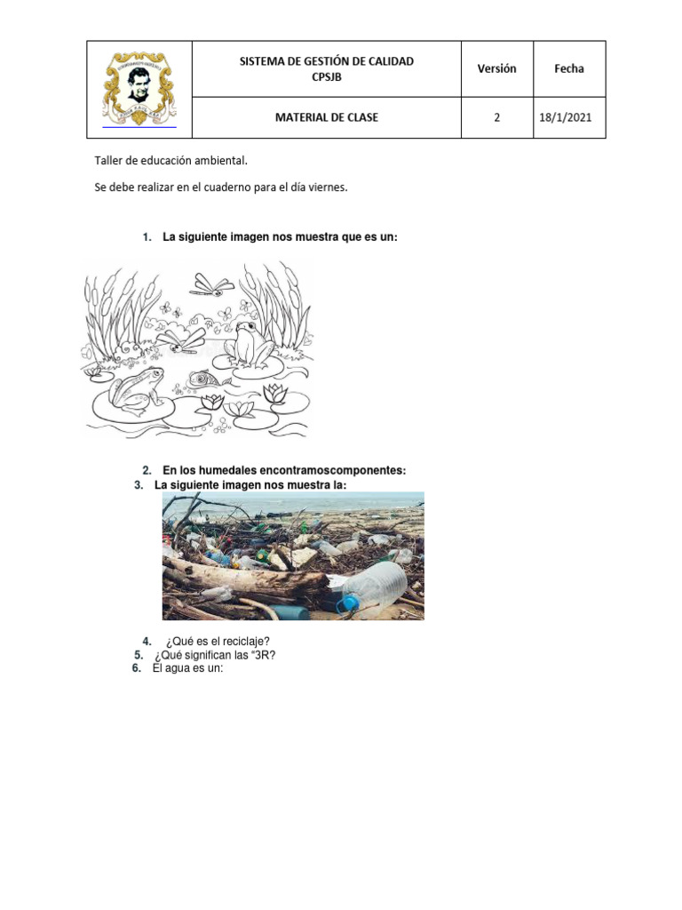 Taller de Educacion Ambiental | PDF Taller de Educacion Ambiental | PDF