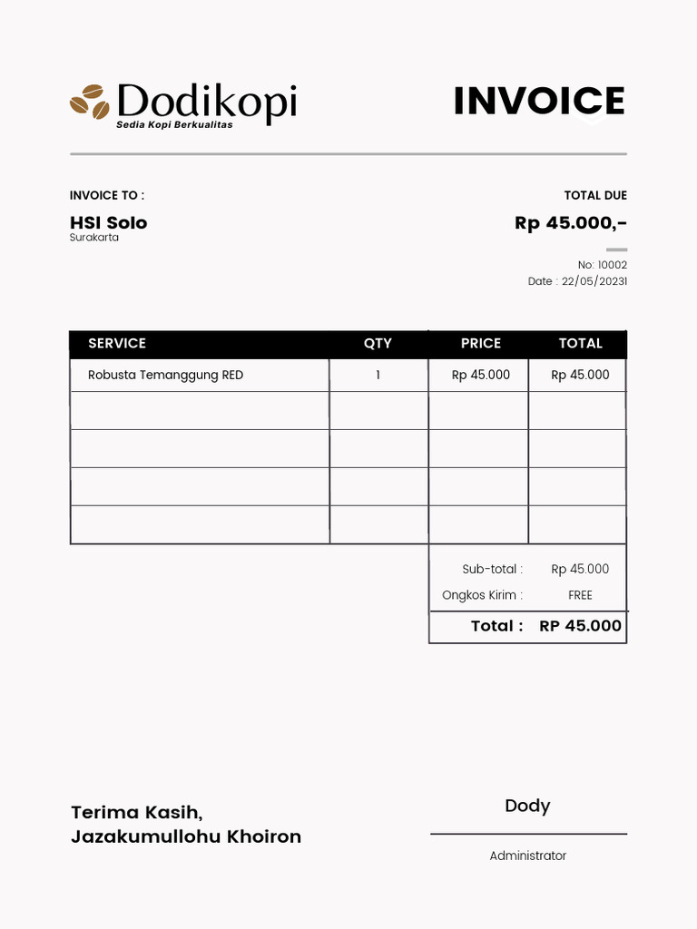 Nota Kopi | PDF