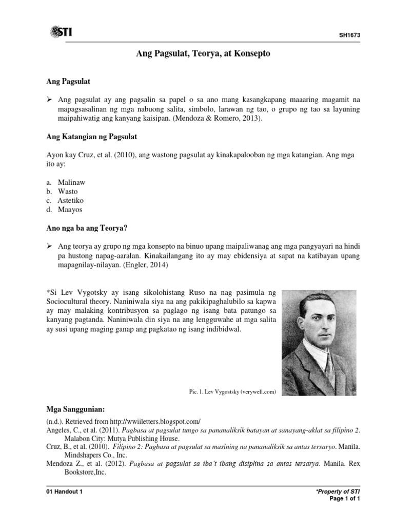 Ang Pagsulat, Teorya, at Konsepto | PDF