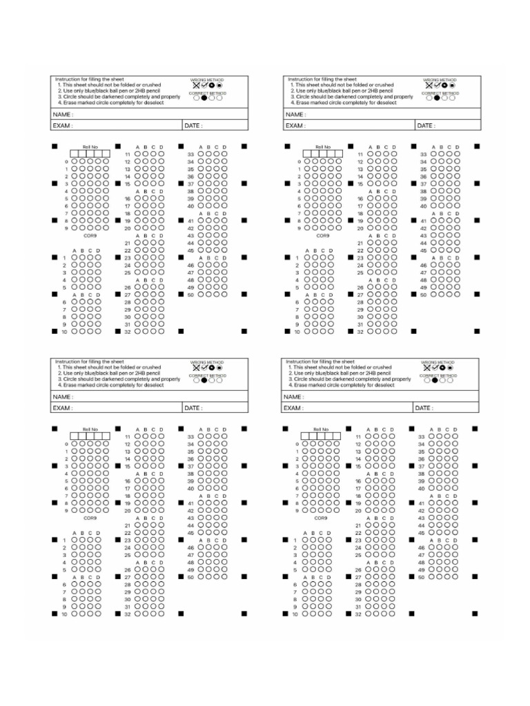 Answer Sheet of Cor 9 Semi Final | PDF