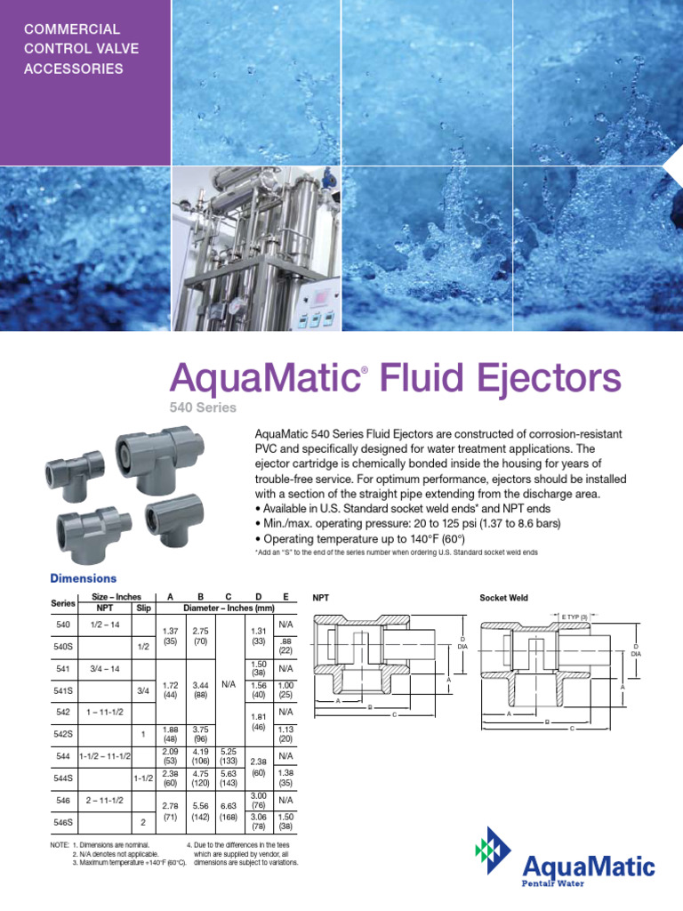Ejector Aquamatic PVC | PDF | Pipe (Fluid Conveyance) | Liquids