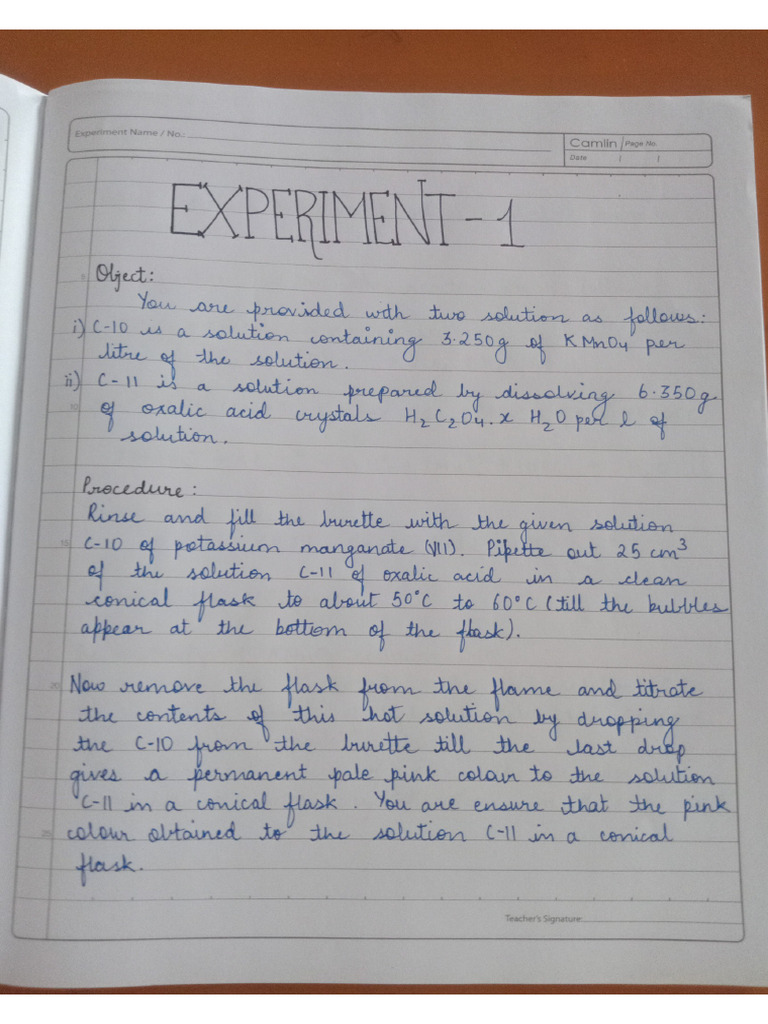 Practical Chemistry | PDF