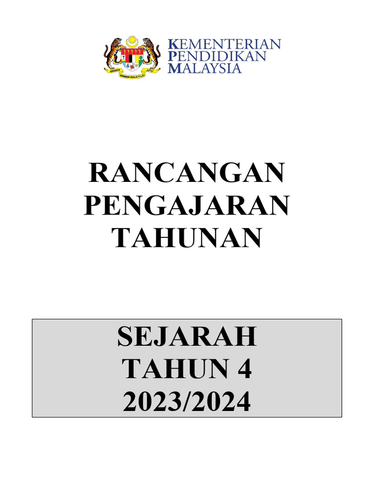 RPT Sej SK T4 20232024 | PDF