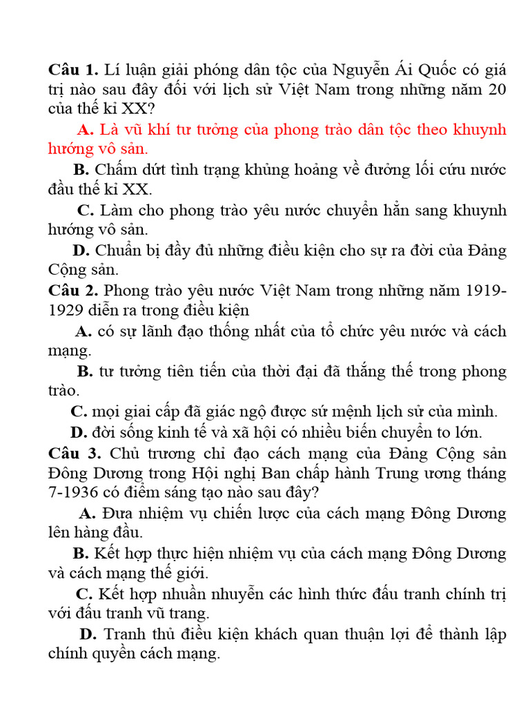 Đề luyện C00 | PDF