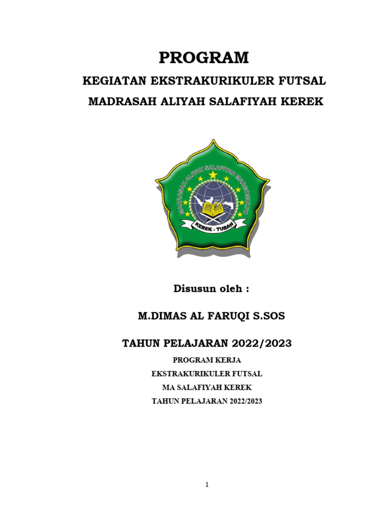 Program Ekstrakurikuler Futsal MA Kerek | PDF