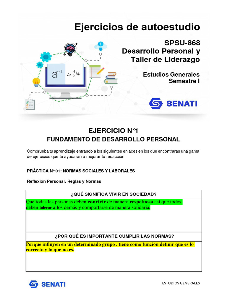 SPSU-868 - EJERCICIO - U001 Leonardo Gutierrez | PDF | Comportamiento | Moralidad