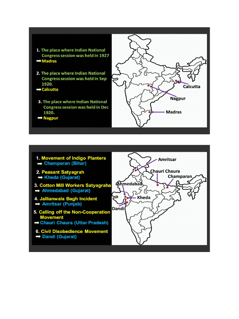 Social Science Class X Map Work | PDF