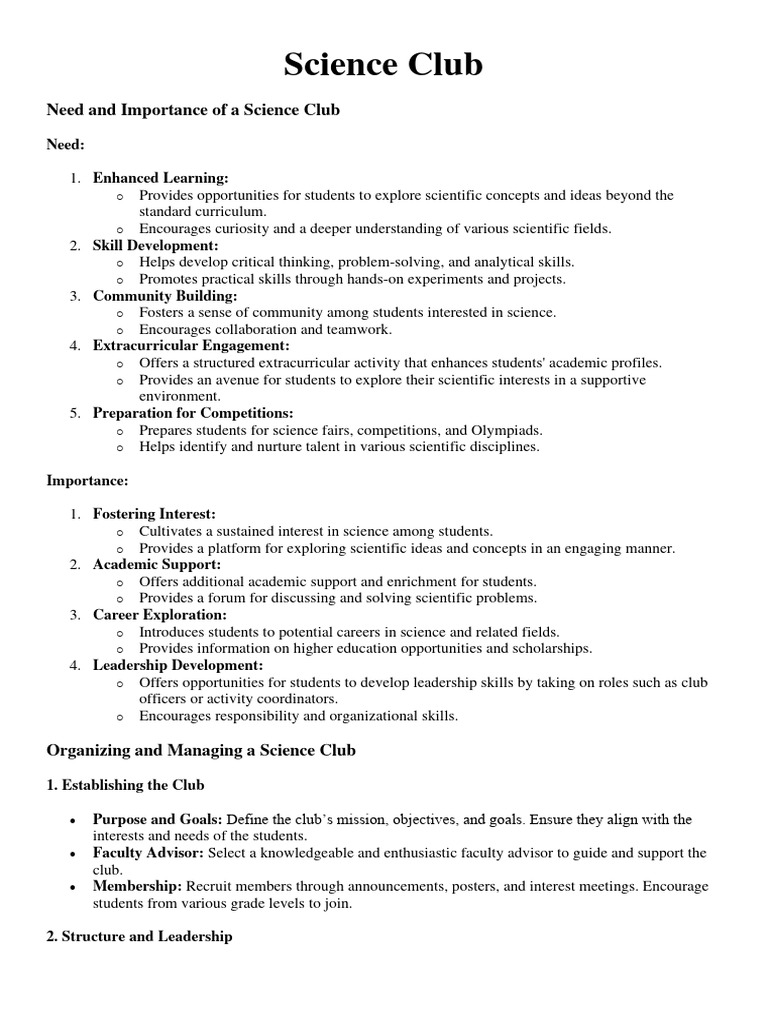 Science Club, Lab and Library | PDF | Libraries | Laboratories