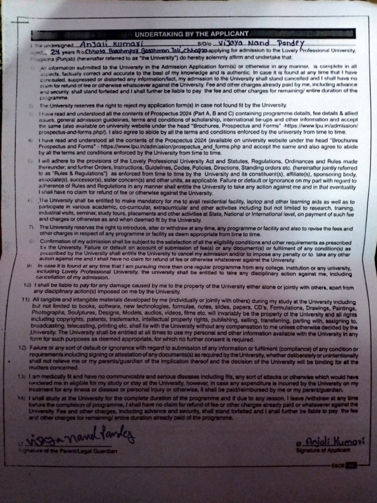 Undertaking by Applicant | PDF | Indemnity | Fee