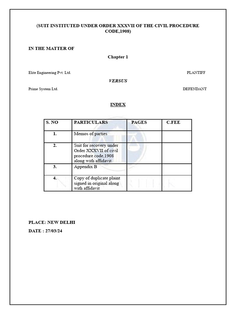 Order No. 37 CPC | PDF | Lawsuit | Cheque