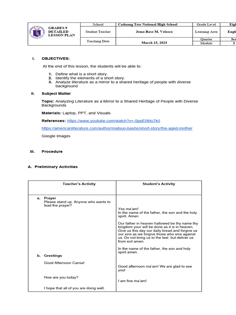 DLP Module3 | PDF | Plot (Narrative) | Narration
