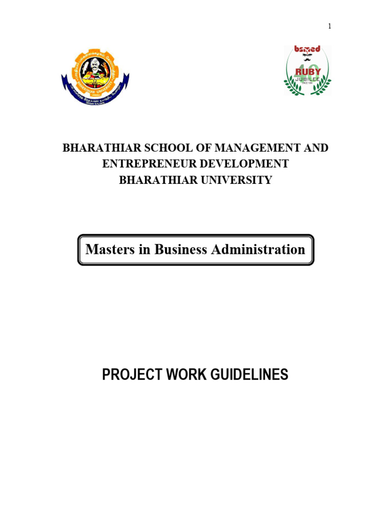 Project Report Guidelines for MBA Students | PDF | Statistics | Methodology