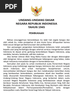Teks Undang-Undang Dasar 1945 | PDF