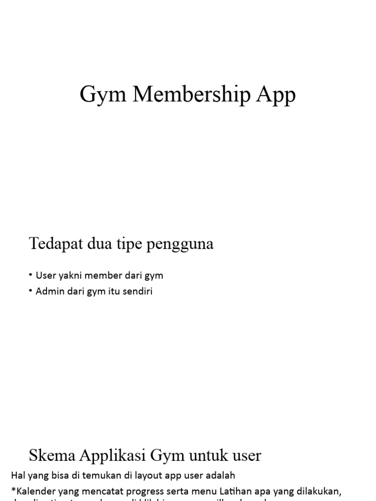 Gym Membership App | PDF