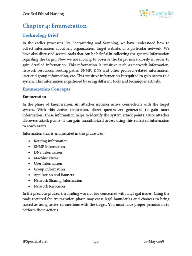 Chapter 4 Enumeration | PDF | Domain Name System | Computer Network