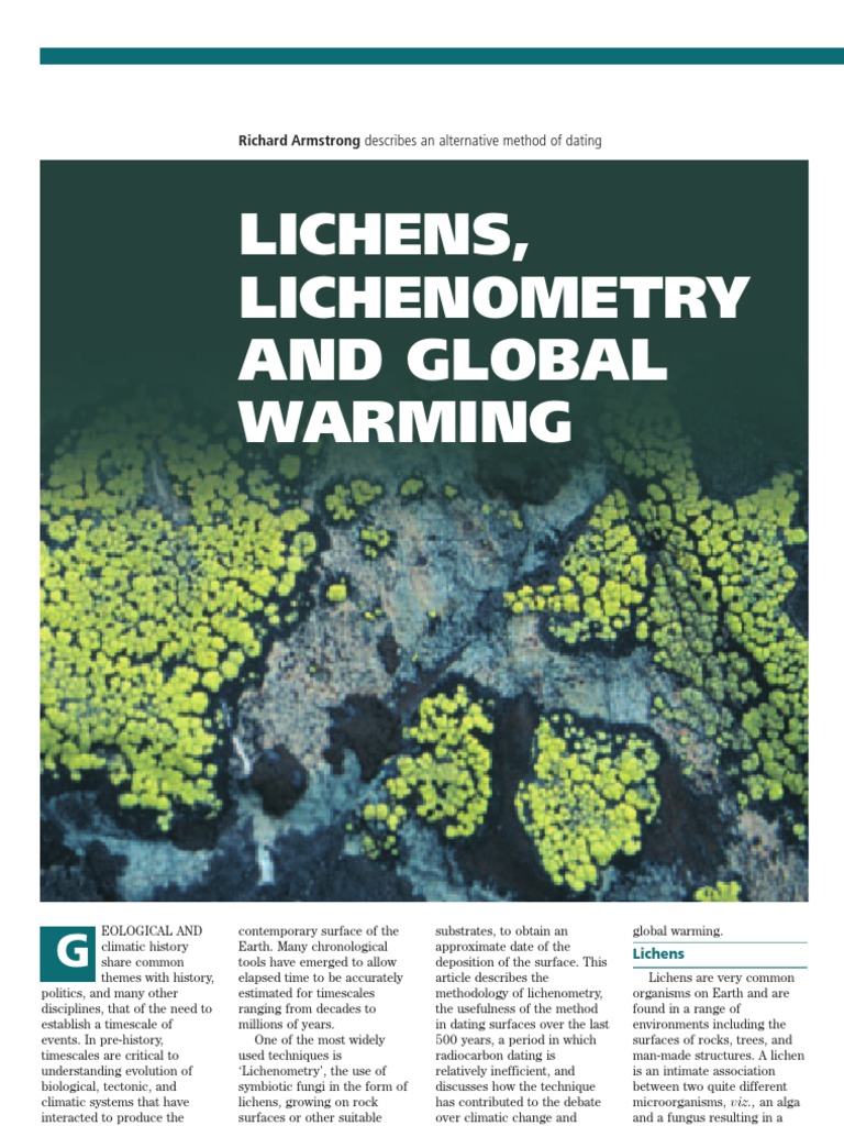 Lichens as Biological Clocks: Using Lichenometry to Date Surfaces and ...