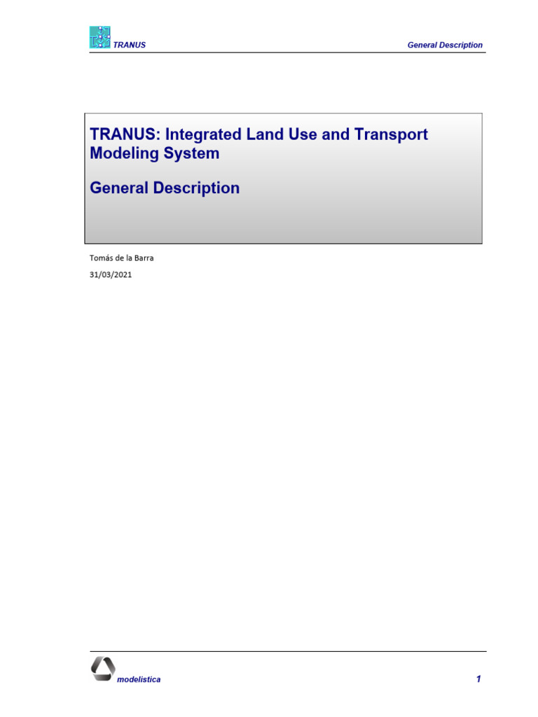 General Description Tranus 3 | PDF | System | Demand