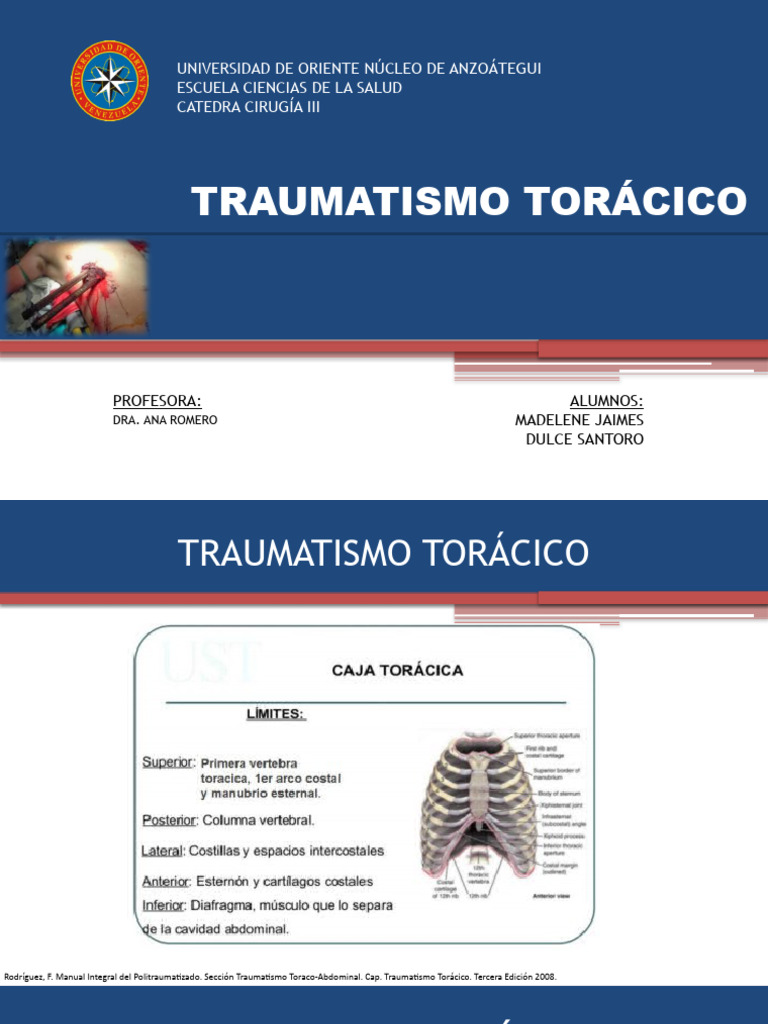Guía Completa de Traumatismo Torácico | PDF | Enfermedades y trastornos ...