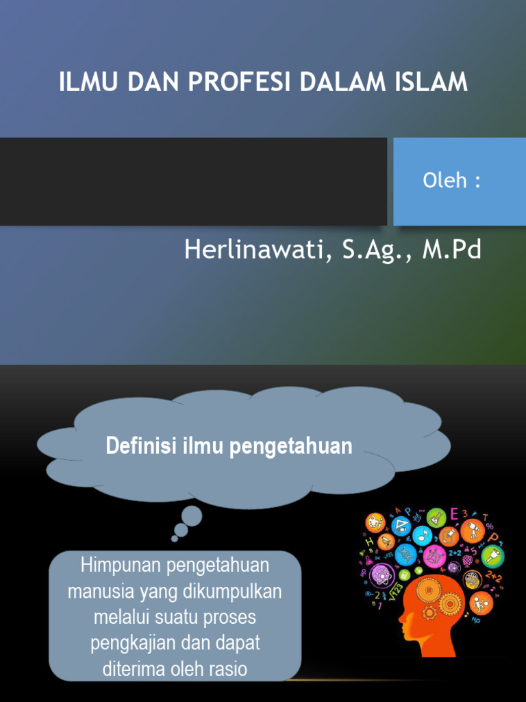 Ilmu dan Profesi dalam Perspektif Islam | PDF | Ilmu Sosial | Agama ...