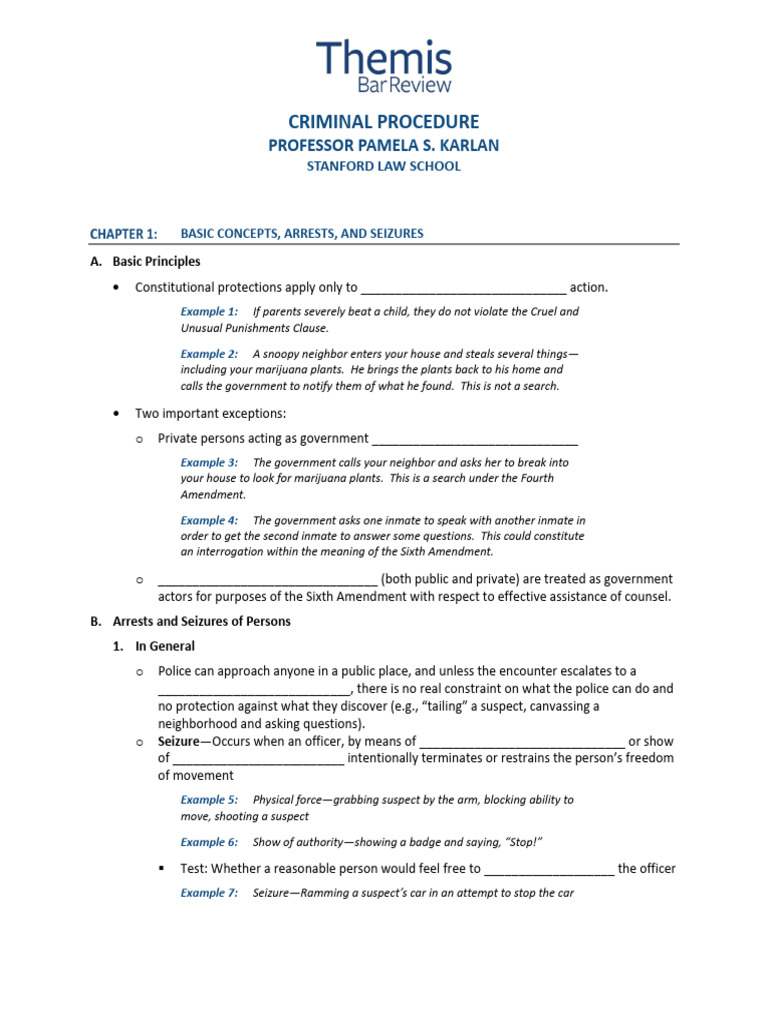 MBE Karlan CrimPro | PDF | Miranda Warning | Search Warrant