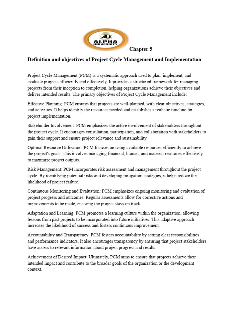 Chapter 5 Reading Assignment Sumarized This Chapter | PDF | Evaluation | Monitoring And Evaluation
