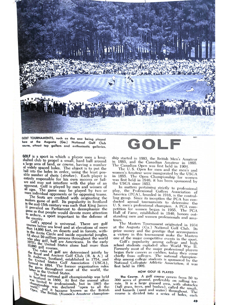 Encyclopedia - Golf | PDF