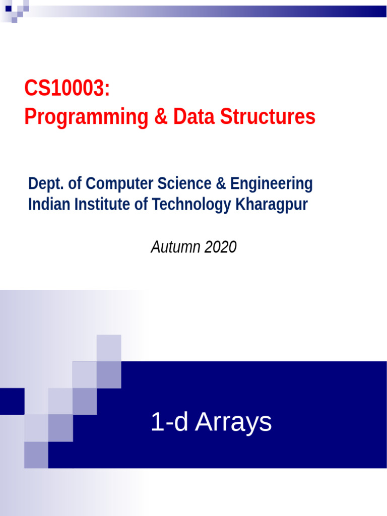 Lec 08 Arrays Pdf Integer Computer Science Computer Data 