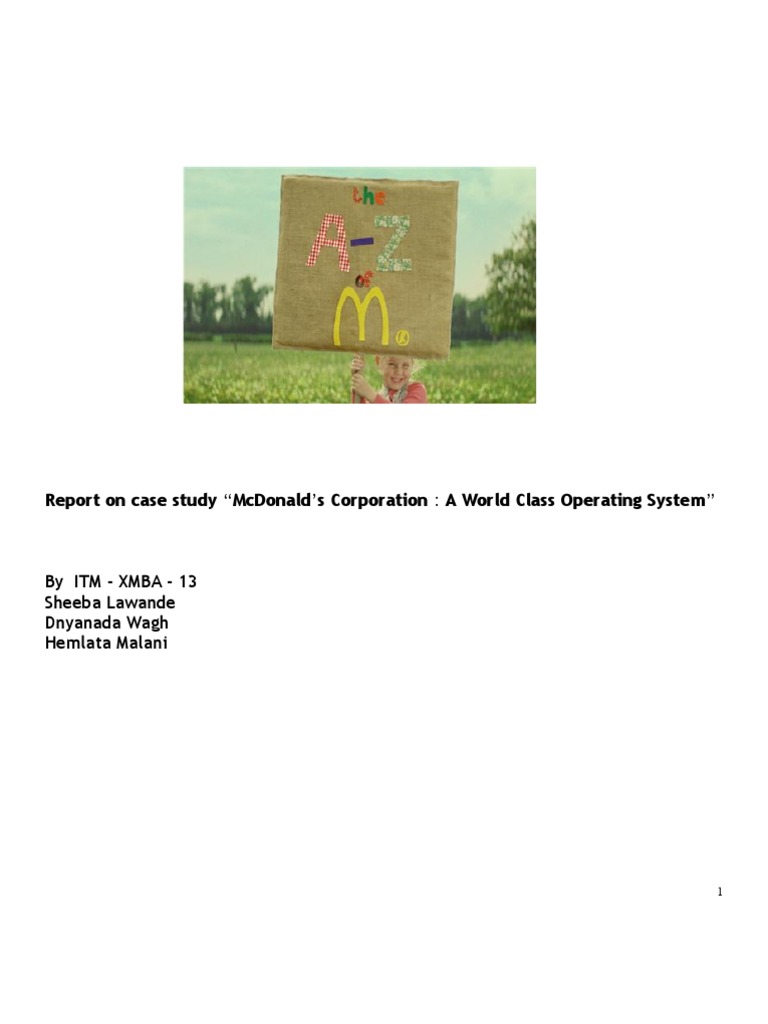McDonald's Operational Excellence Case Study | PDF | Mc Donald's | Fast ...